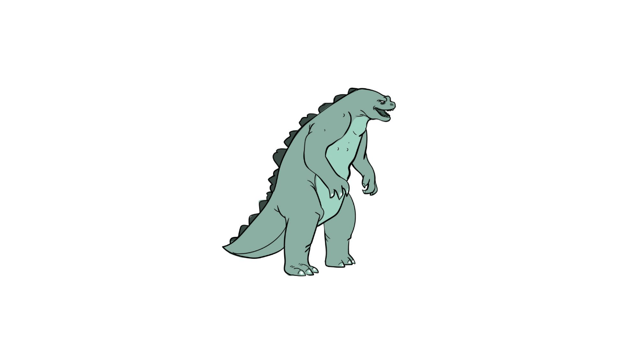 How to Draw Godzilla Easily